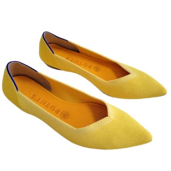 Rothy's | Shoes | Rothys The Point Yellow Ballet Flats Sunshine | Poshmark